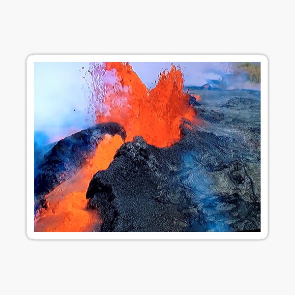 "Volcanic Eruption" Sticker for Sale by Onelamb | Redbubble