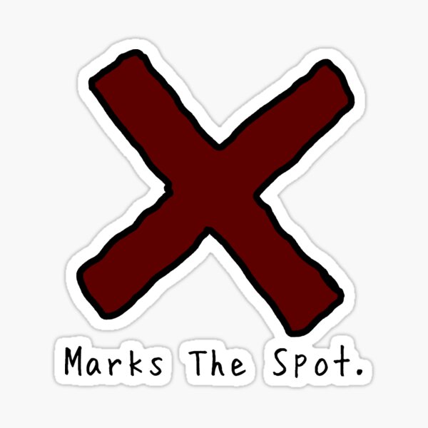 ""X Marks the spot" Graphic" Sticker for Sale by InterDesign | Redbubble
