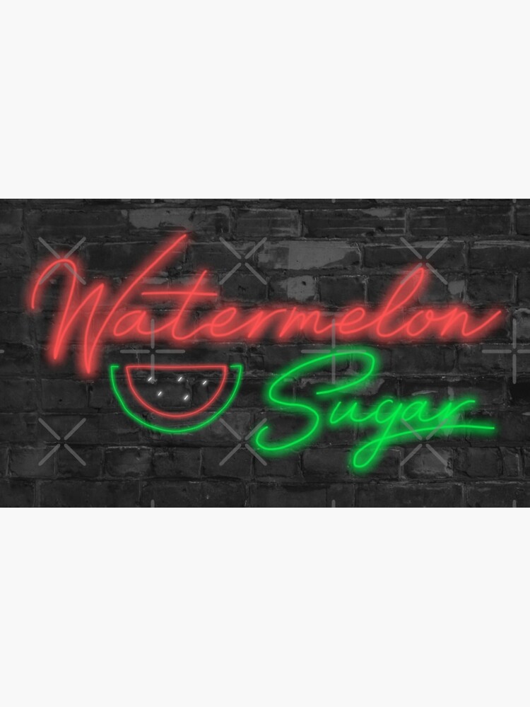 Lámina metálica «letrero de neón de azúcar de sandía» de andreariv ...