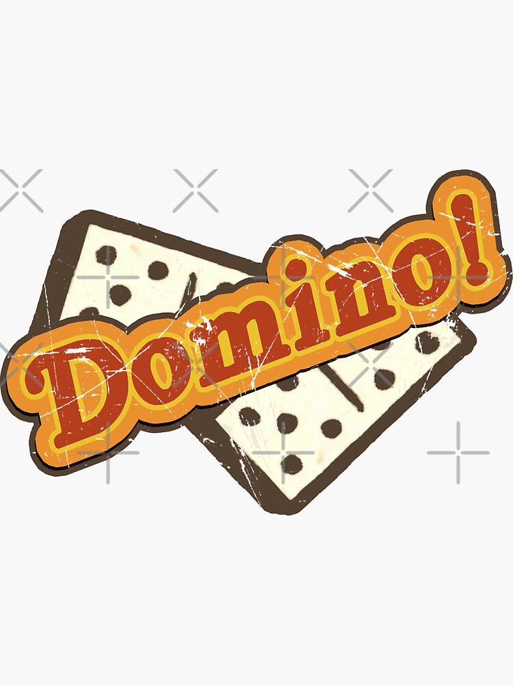 "Domino - Distressed Vintage Retro Aesthetic" Sticker for Sale by ...