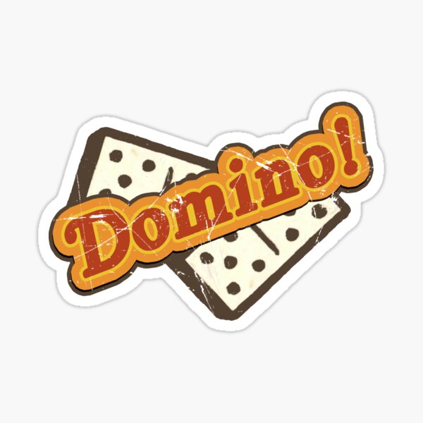 "Domino - Distressed Vintage Retro Aesthetic" Sticker for Sale by ...