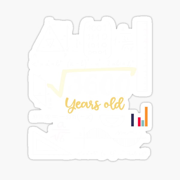 "Square Root 60 years old funny teacher 60th birthday" Sticker for Sale ...