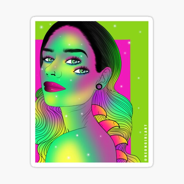 "New Dimension, who dis?" Sticker for Sale by Neongirlart | Redbubble