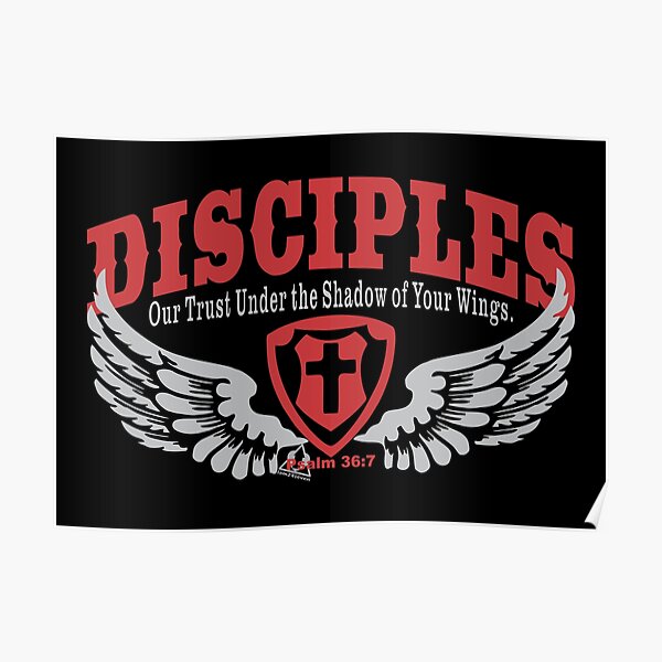 "DISCIPLES SHIELD AND WINGS Christian Bible Inspired Design" Poster for ...