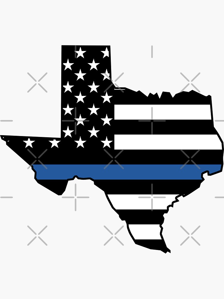 "Texas Thin Blue LIne" Sticker for Sale by Bbenn28 | Redbubble