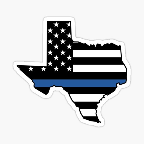 "Texas Thin Blue LIne" Sticker for Sale by Bbenn28 | Redbubble