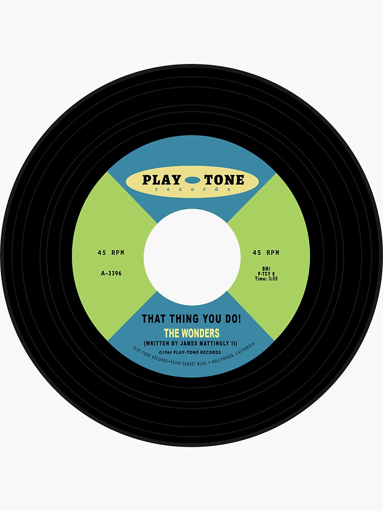 "That Thing You Do Playtone Record" Sticker for Sale by latkost | Redbubble