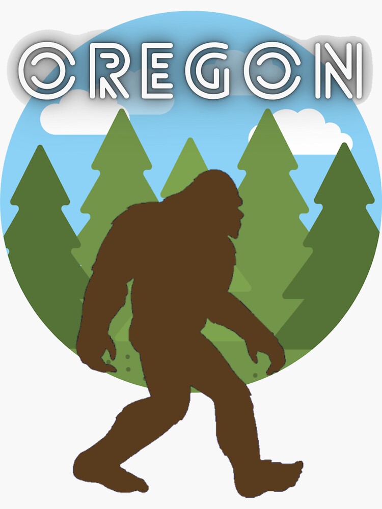 "OREGON BIGFOOT" Sticker for Sale by MoneytreeStudio | Redbubble