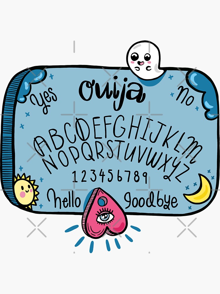 "Cute Ouija Board" Sticker for Sale by Folk Stone Cottage | Redbubble