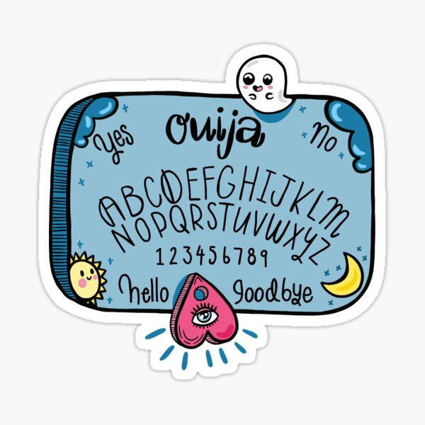 "Cute Ouija Board" Sticker for Sale by Folk Stone Cottage | Redbubble