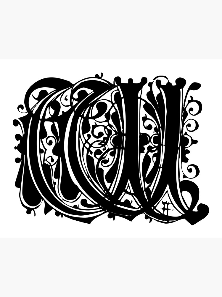 "Gothic letter W" Poster by Gothic-letters | Redbubble