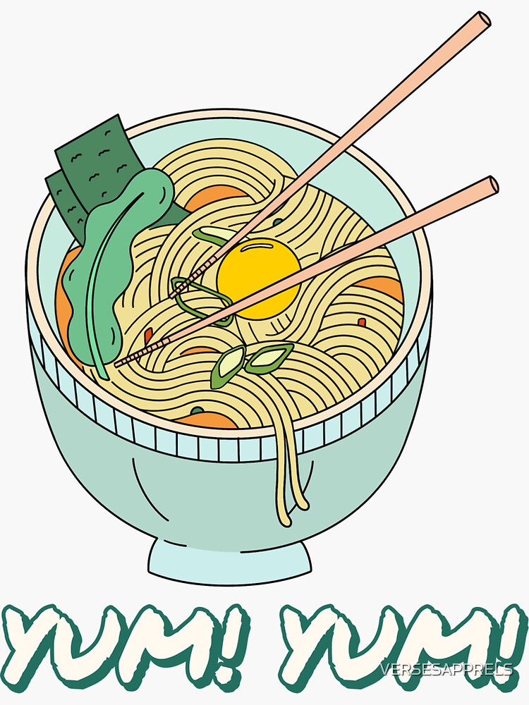 "YUM YUM" Sticker for Sale by VERSESAPPRELS | Redbubble