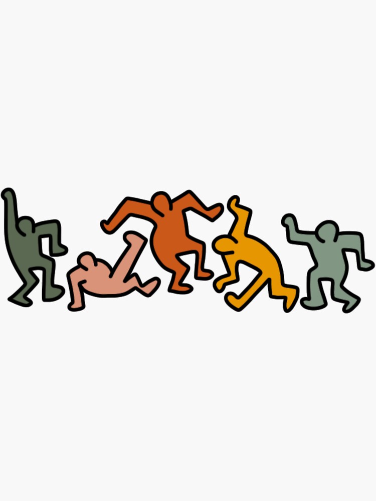 "dancing people" Sticker for Sale by LinedDesigns | Redbubble