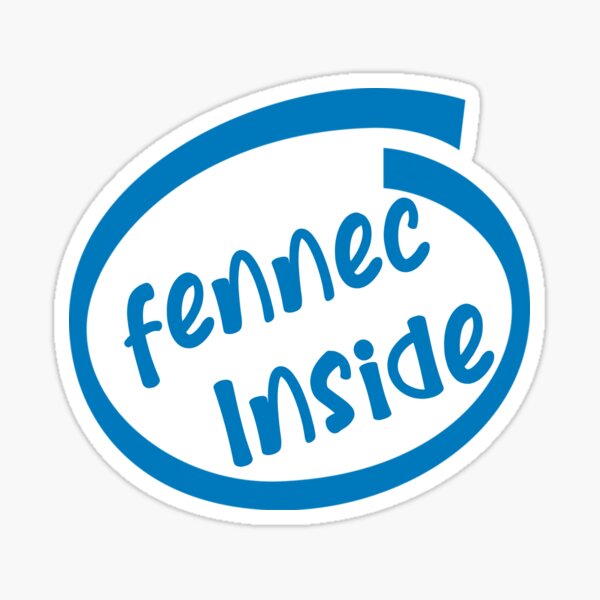 "Fennec Inside" Sticker for Sale by Honeybunnydsgns | Redbubble