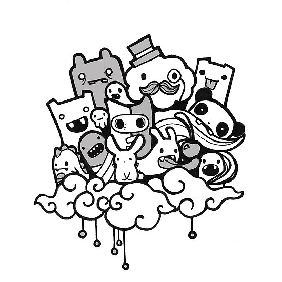 "Random Doodle Characters!" Poster von skenzi | Redbubble