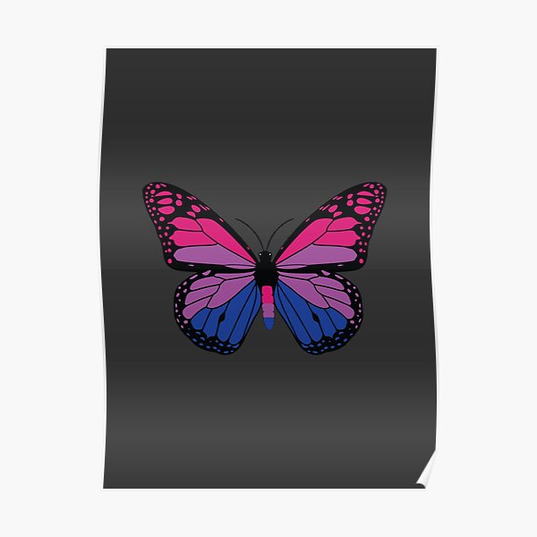 "Bisexual Butterfly Pride Gift, Bi Bisexual Colorful Monarch Butterfly ...