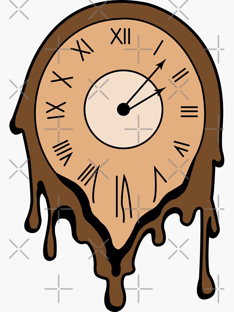 "Melting Clock" Sticker for Sale by JericaS | Redbubble