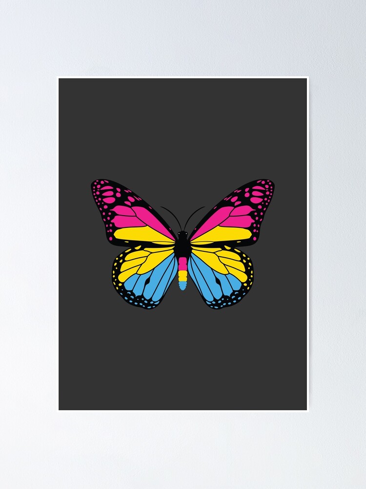 "Pansexual Butterfly Pride Gift, Pansexual Colorful Monarch Butterfly, Pansexuality Insects ...