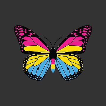 "Pansexual Butterfly Pride Gift, Pansexual Colorful Monarch Butterfly, Pansexuality Insects ...