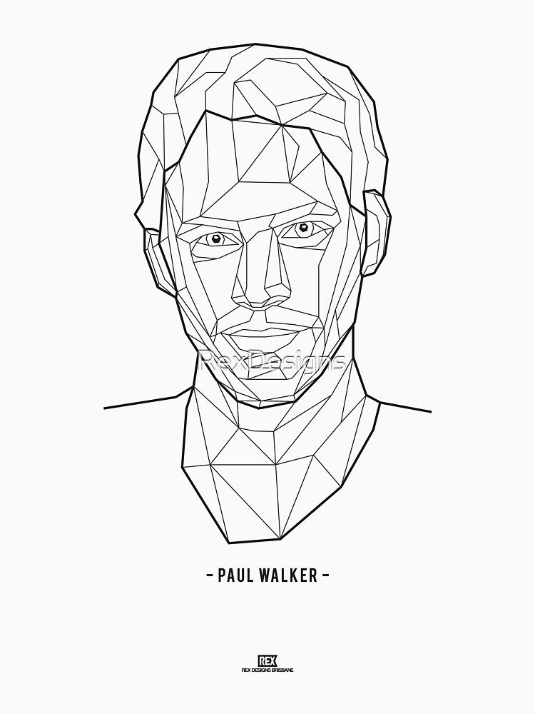 "PaulWalker Stencil" T-shirt for Sale by RexDesigns | Redbubble | paul ...