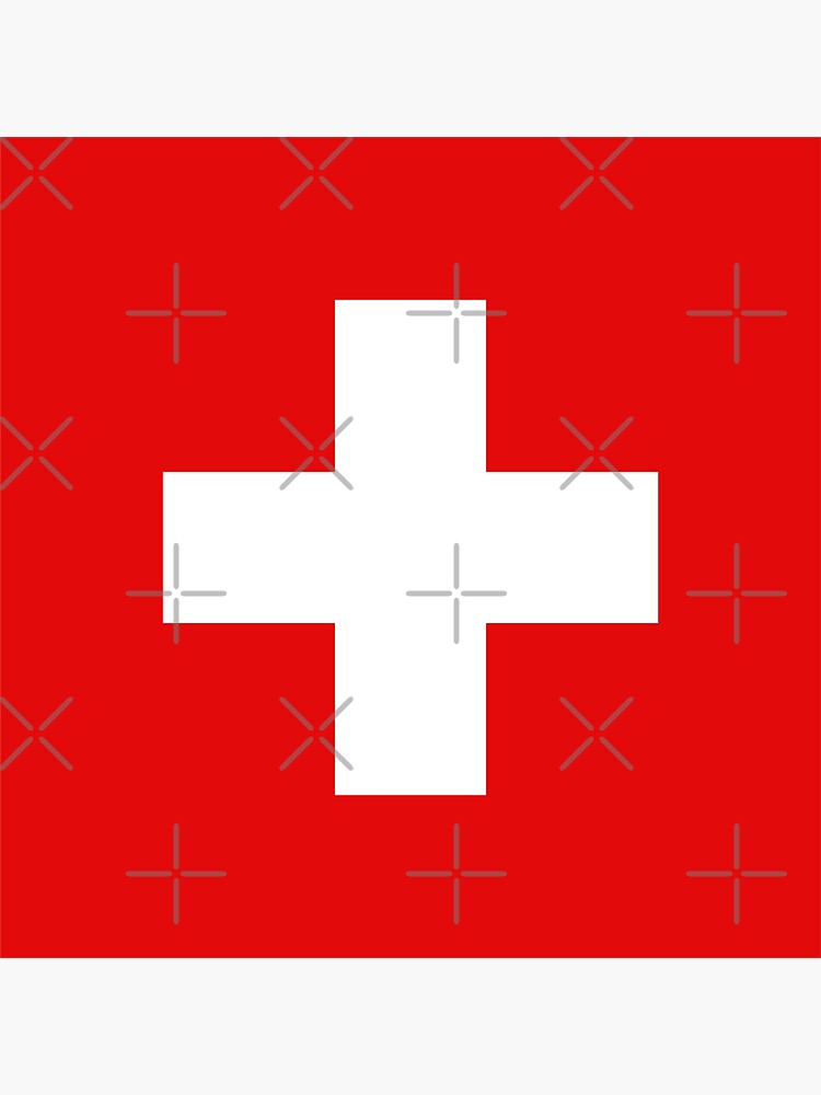 "Swiss Flag. " Sticker for Sale by Fiftyandfab | Redbubble