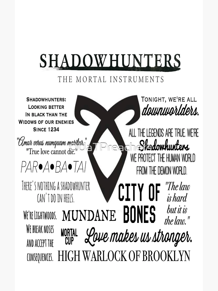 Shadowhunters Quotes Joseph McGinty Nichol Quote: It's A World