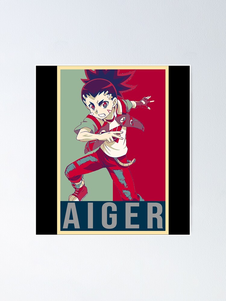 "Beyblade Burst Aiger Anime Kids break Manga superz Evolution" Poster ...