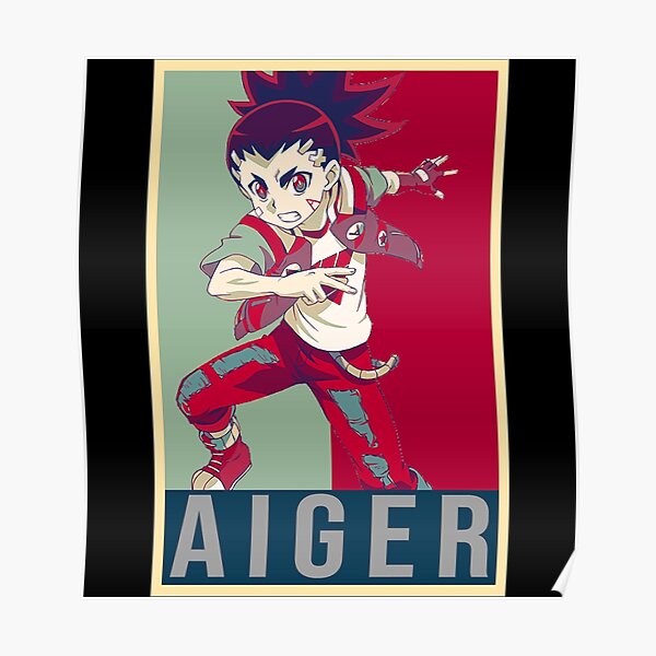 "Beyblade Burst Aiger Anime Kids break Manga superz Evolution" Poster ...
