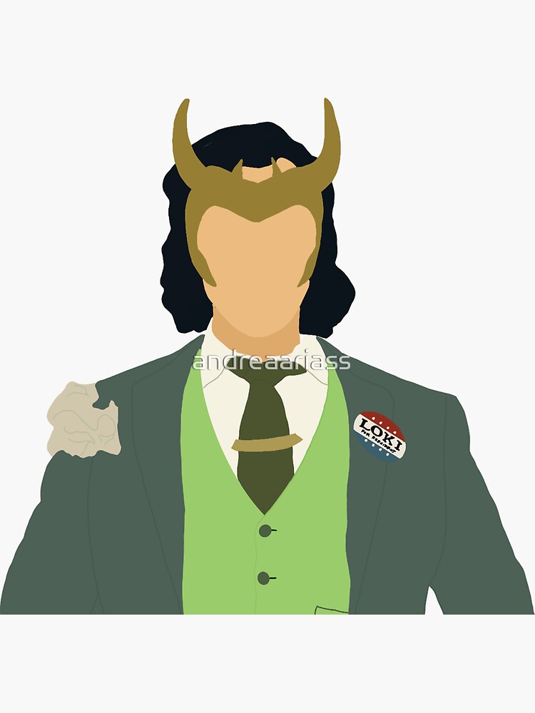 "Loki for president sticker" Sticker for Sale by andreaariass | Redbubble