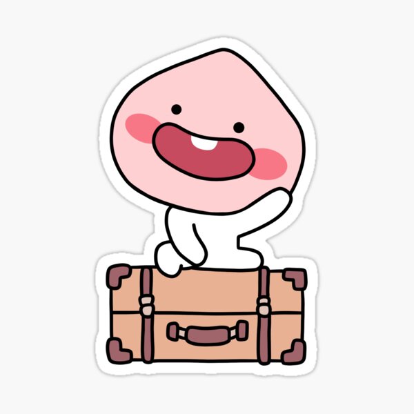 "Travel Baby Apeach" Sticker for Sale by smileyfriend | Redbubble