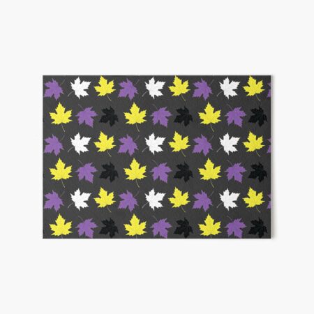 "Non Binary Maple Leaf Pride Gift, Enby NonBinary Colorful Tree Leaves ...