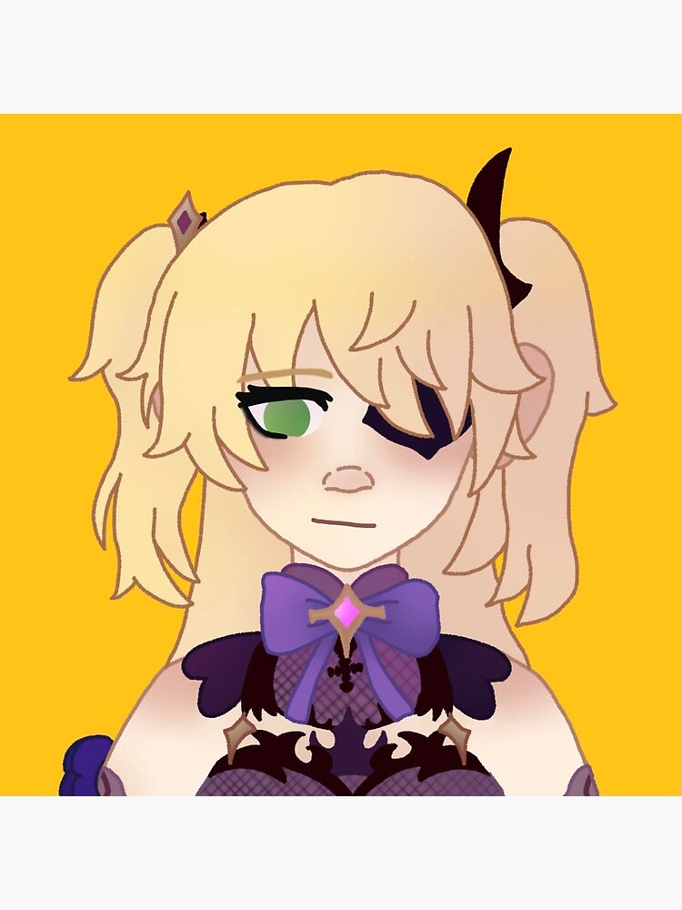 "Fischl (yellow)" Sticker for Sale by captainegg | Redbubble