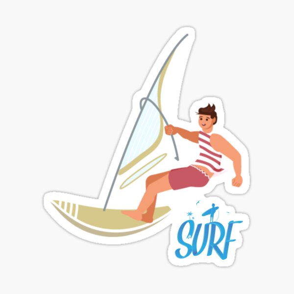 "SURF MAN - SURF" Sticker for Sale by LTM-tee | Redbubble