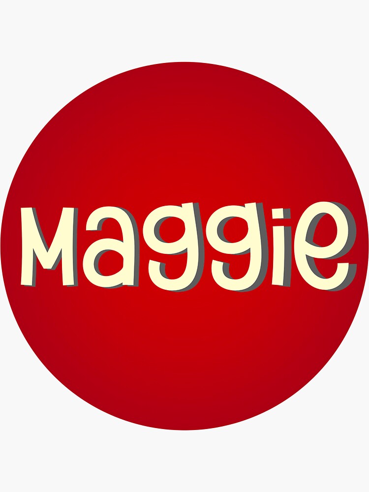 "Maggie Name Tag" Sticker by jaiyla614 | Redbubble