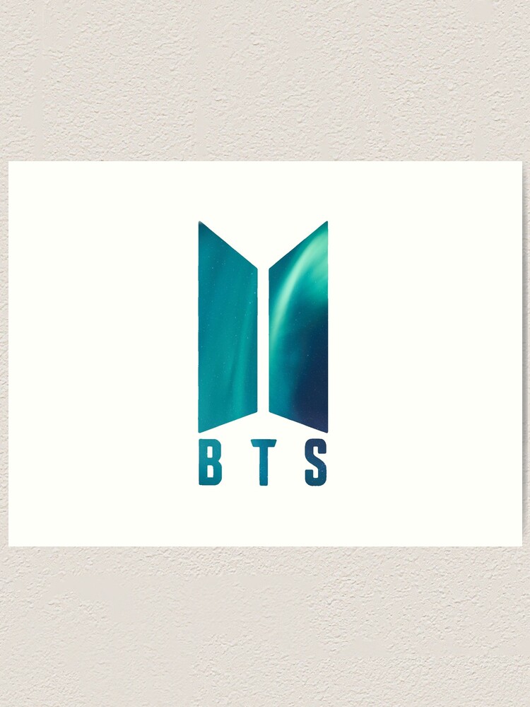 "BTS logo - green shadow" Art Print for Sale by LOZ709 | Redbubble