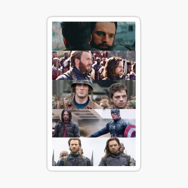 "Bucky & Steve" Sticker for Sale by lizzyrivue | Redbubble