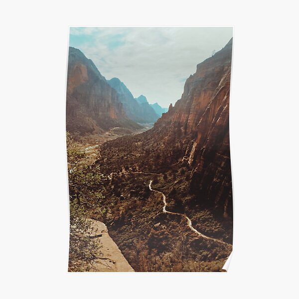 "zion national park angels landing" Poster for Sale by kennaplate ...