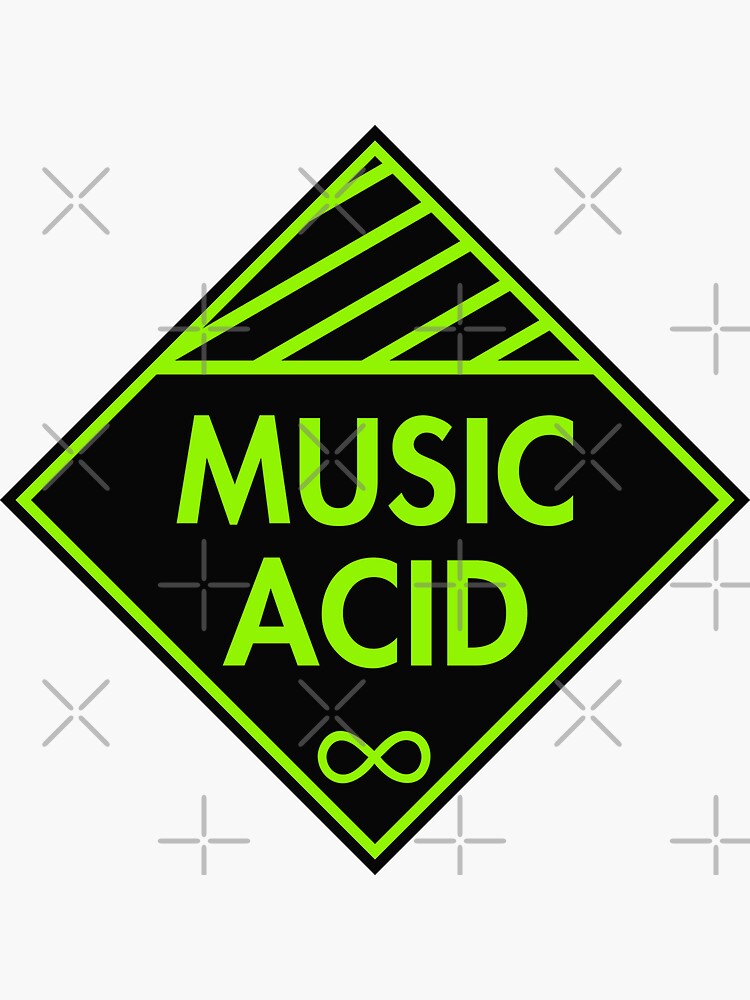 "Music Acid" Sticker by xtrolix | Redbubble