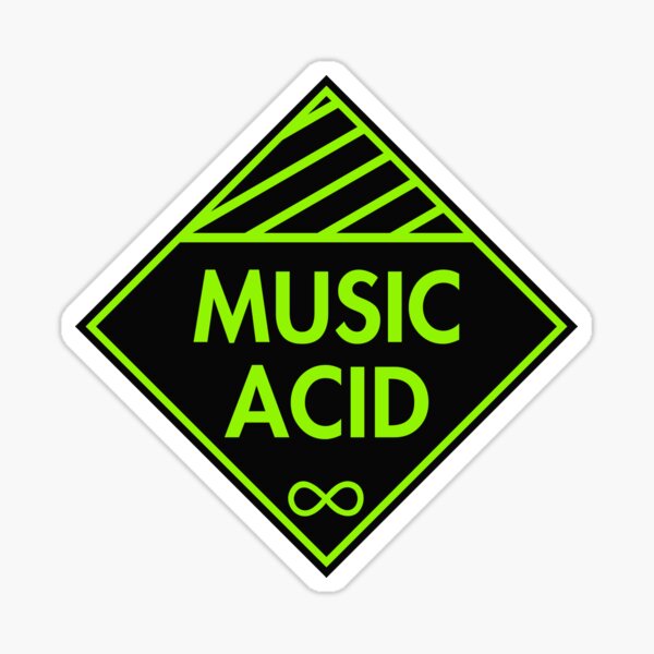 "Music Acid" Sticker by xtrolix | Redbubble