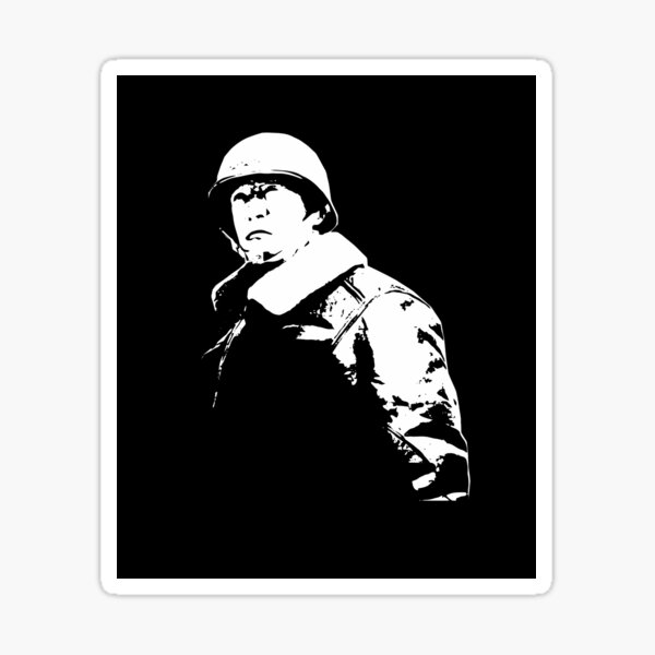 "General George Patton - Black and White" Sticker for Sale by ...