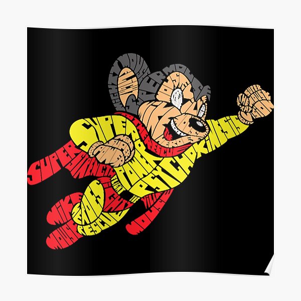 "Mighty Mouse" Poster for Sale by eagerly0901 | Redbubble