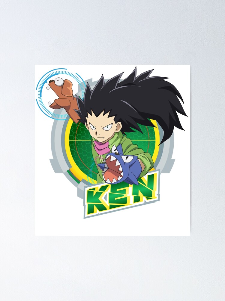 Póster «Ken Midori de beyblade burst turbo Máscara y pegatina Anime ...