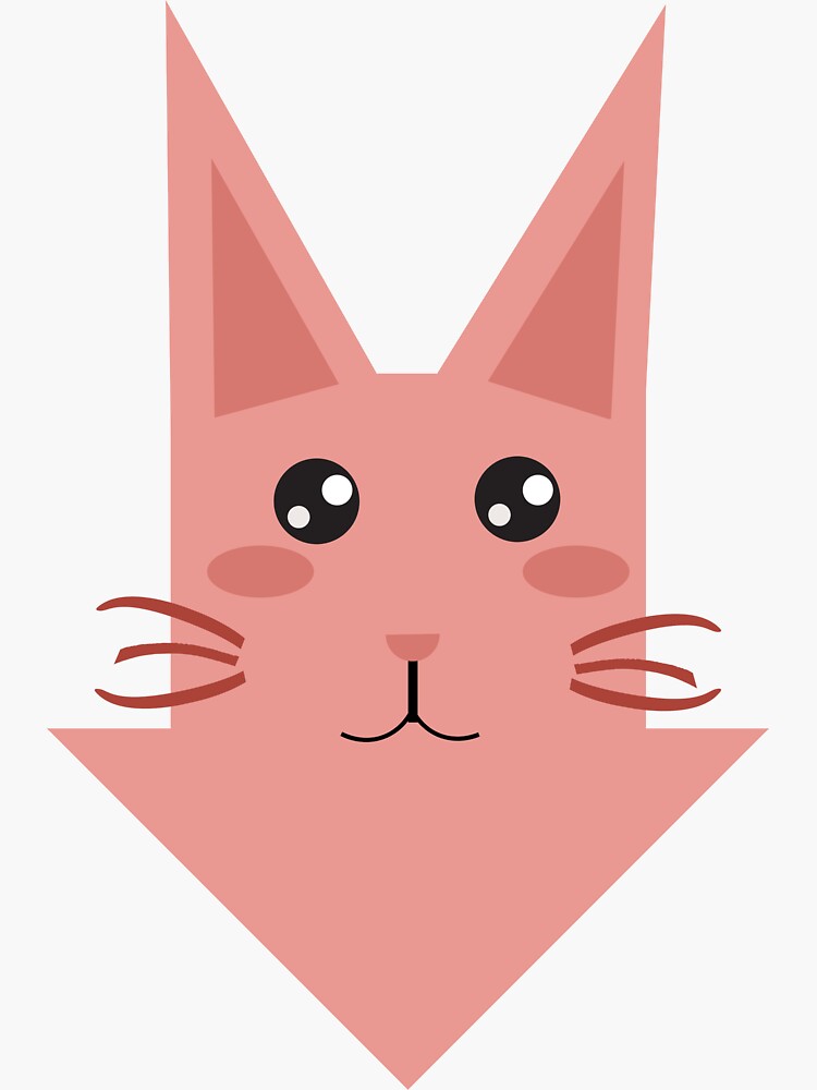 "Cat arrow sticker" Sticker for Sale by jessa01 | Redbubble