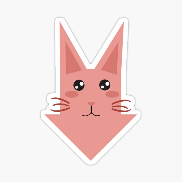 "Cat arrow sticker" Sticker for Sale by jessa01 | Redbubble