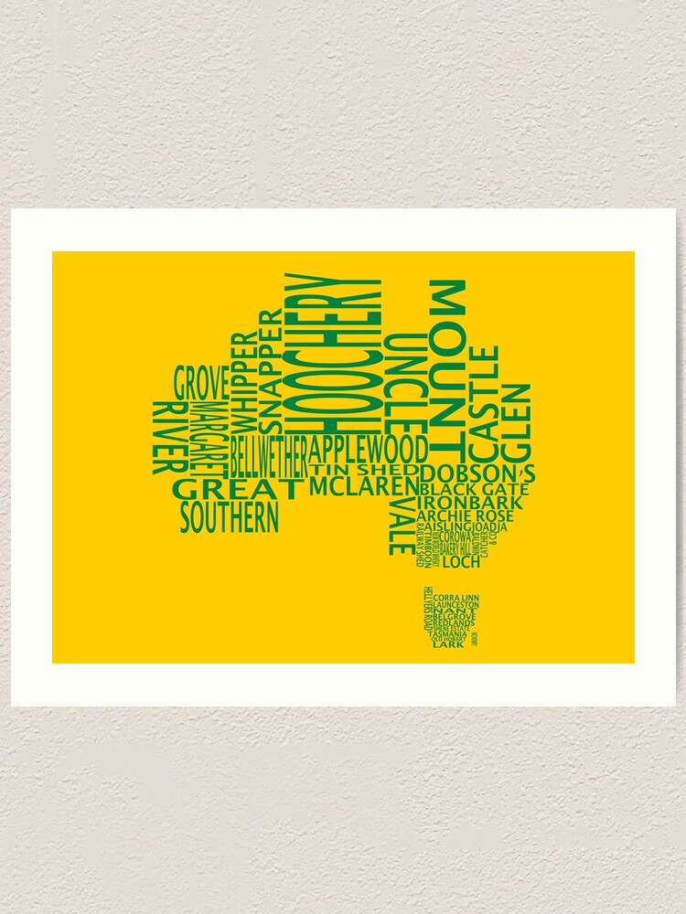 "Australian Distilleries Map (Green)" Art Print by Whisky-Imp | Redbubble
