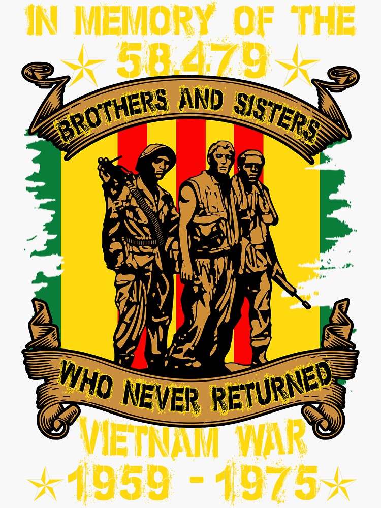 "Vietnam Veteran In Memory The War Vietnam Gift Shirt" Sticker for Sale ...