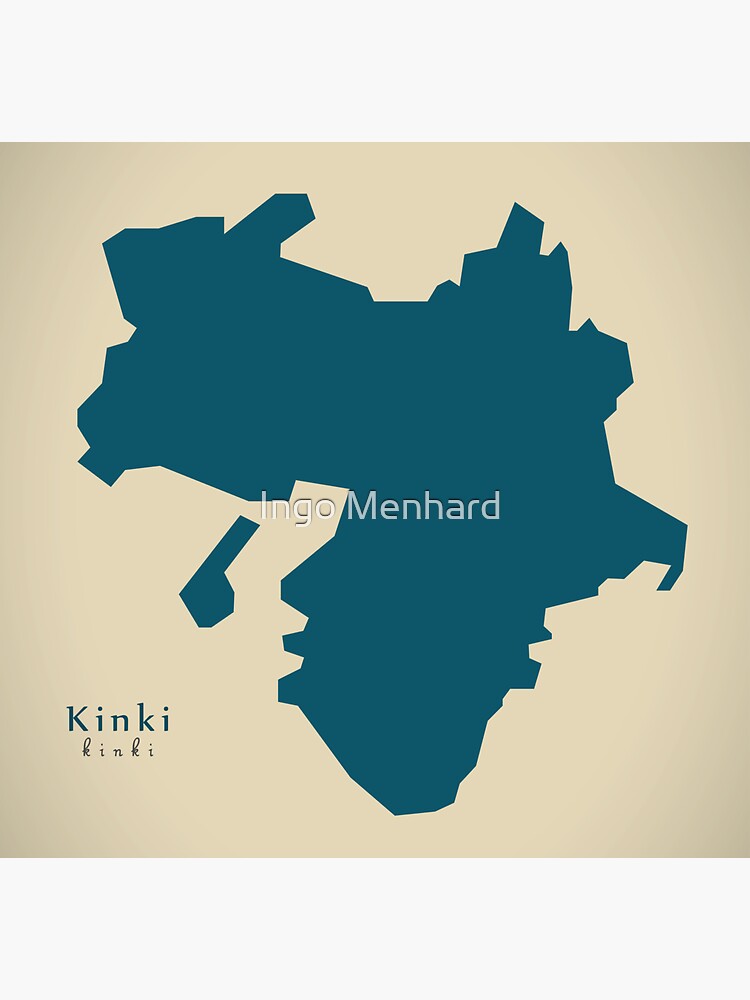 "Modern Map - Kinki prefecture map Japan JP" Sticker for Sale by ...