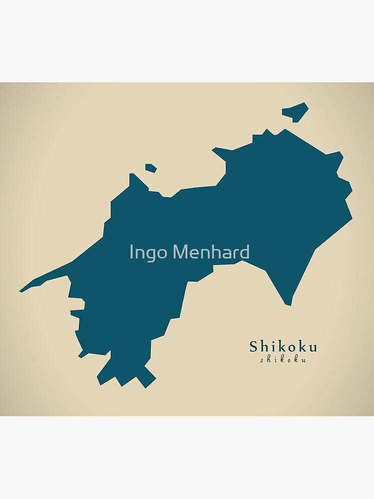 "Modern Map - Shikoku prefecture map Japan JP" Poster for Sale by ...