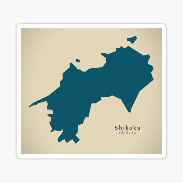 "Modern Map - Shikoku prefecture map Japan JP" Sticker for Sale by ...