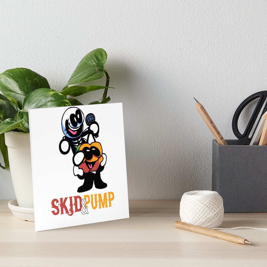 "Fnf skid and pump Friday Night Funkin" Art Board Print by Dizzaa ...